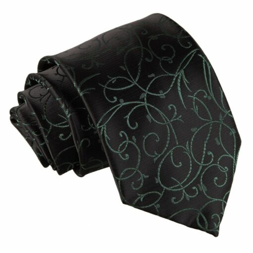 Men's Swirl Black & Green Wedding Waistcoat Men's Swirl Black & Green Wedding Waistcoat